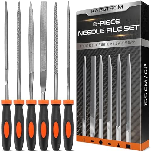 KapStrom Needle File Set, 6 Needle Files for Wood, Metal, Plastic ...