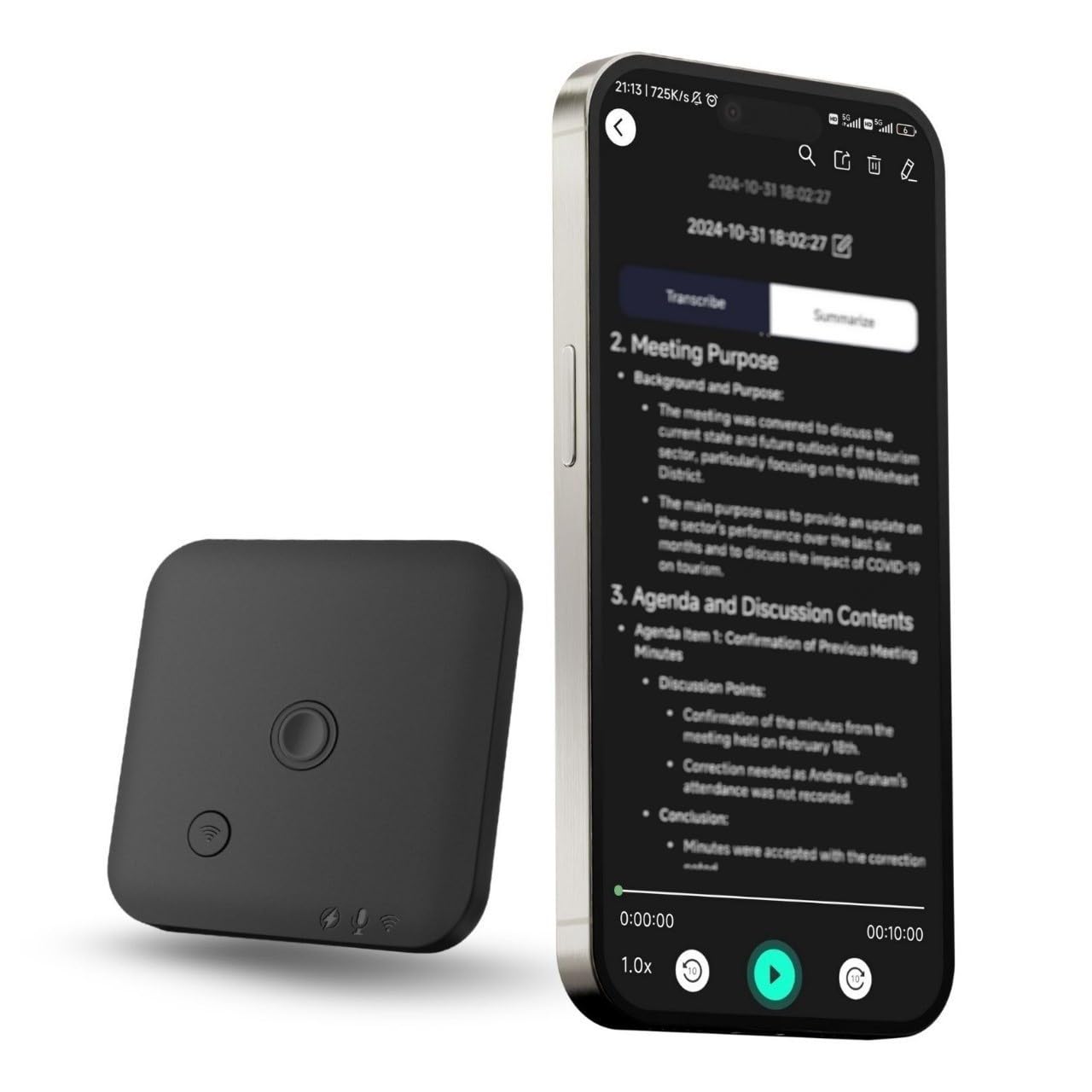 Amazon.com: Skywin AI Voice Recorder, Digital Voice Recorder with ...