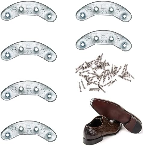 Amazon.com: Metal Heel Plates 3 Pairs Sole Repair Kit Shoes Heel Taps ...