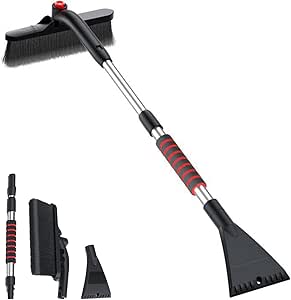 Amazon.com: Arecwy 35" Extendable Ice Scraper Snow Brush for Car Windshield with Foam Grip and ...