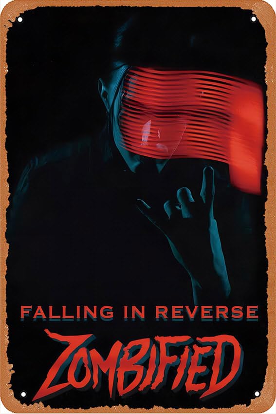 Amazon.com : Falling in Reverse: Zombified Music Video Art Tin Sign fun ...