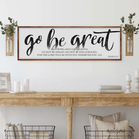 Amazon.com: Tailored Canvases Go Be Great, Joshua 1:9 Faith Sign - Go ...