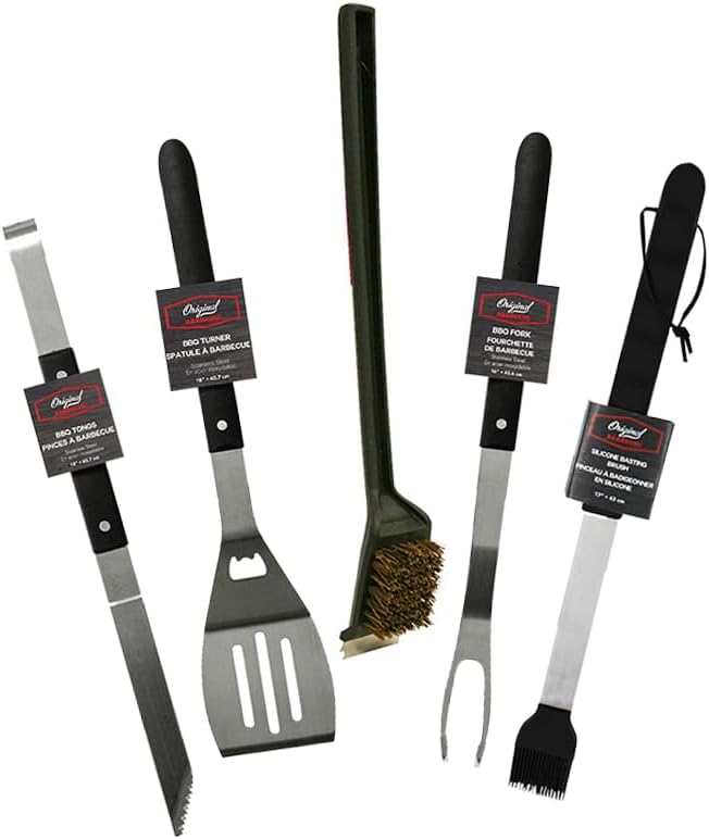 Amazon.com : Original Barbeque by 1 Stop & GO – 5-Piece Stainless Steel ...