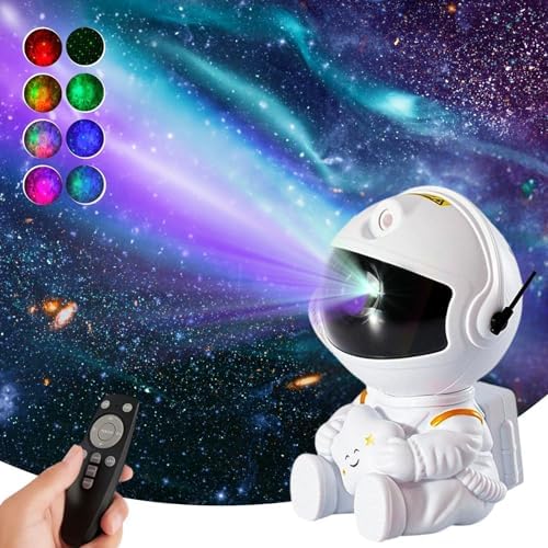 Astronaut Galaxy Projector Night Light – Starry Nebula Spaceman Light ...