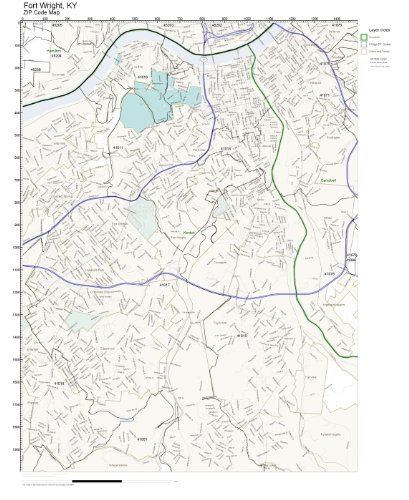 Zip Code Wall Map Of Fort Wright Ky Zip Code | Desertcart Angola