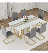 Amazon.com - Dining Table Set For 10,Kitchen Table Chairs Set With ...