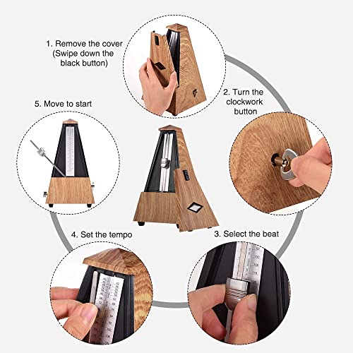 summina Pyramid Mechanical Metronome ABS Material for Guitar Violin ...