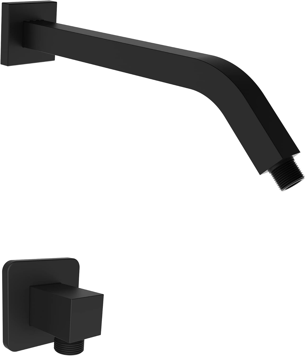 Aquaiaw Shower Arm and Wall Supply Elbow Bundle, 12 inch Shower Arm ...