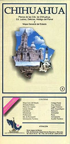 Chihuahua, Mexico, State and Major Cities Map (Spanish Edition ...