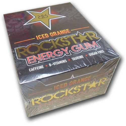 Amazon.com : Rockstar Energy Gum Iced Orange 12 Packs : Chewing Gum ...