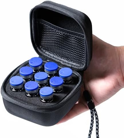 Amazon.com: Moyite 9 Vials Holder, Insulin Peptide Vial Case for Fridge ...