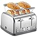 Amazon.com: Toaster 4 Slice, Extra Wide Slots, Stainless Steel with ...