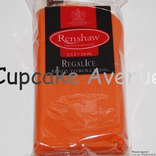 Amazon.com : 750g Orange Regalice Ready Roll Icing - Cake Covering ...