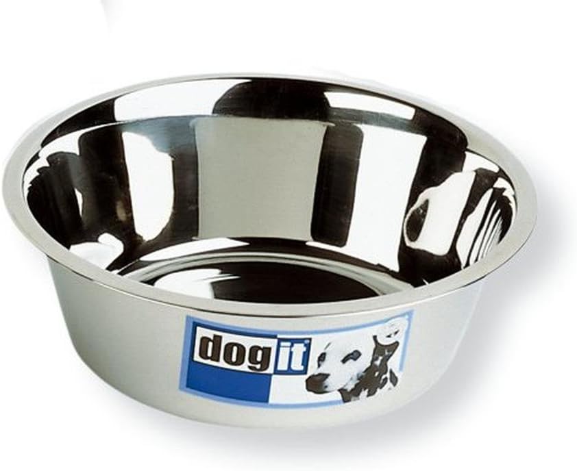 Dogit Stainless Steel Dog Bowl, Large-1.5-Liter (50-Ounce), M (Pack of ...