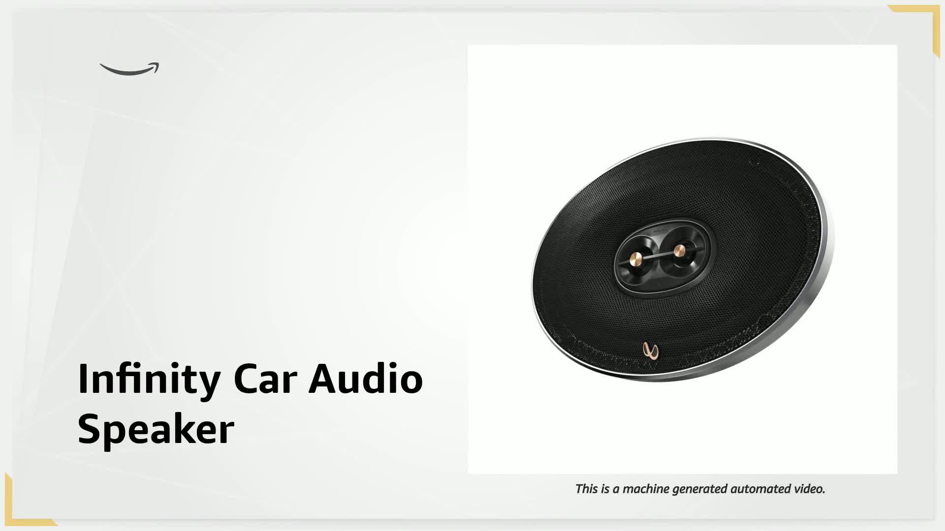 Watch Infinity Car Audio Speaker on Amazon Live