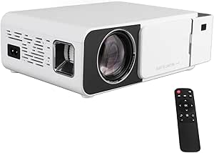 Amazon.com: T5 Mini Projector, Home Theater Projector White 1080P Heat ...