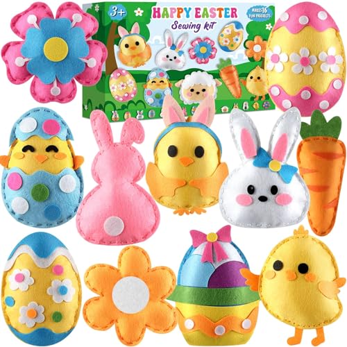 Snapklik.com : 16 Sets Easter Felt Craft Kit Art And Crafts For Kids ...