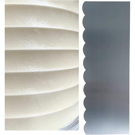Amazon.com: Stainless Steel Large Scallop Cake Scraper Cake Decorating ...