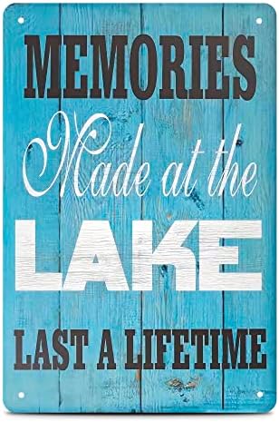 Amazon.com: Lake Rules Metal Tin Sign Lake House Decor Thick Tinplate ...