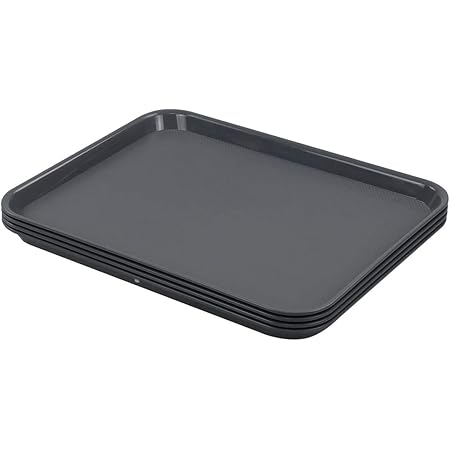 Amazon.com: Nesmilers Plastic Fast Food Trays, Cafeteria Trays, 4 Pack ...