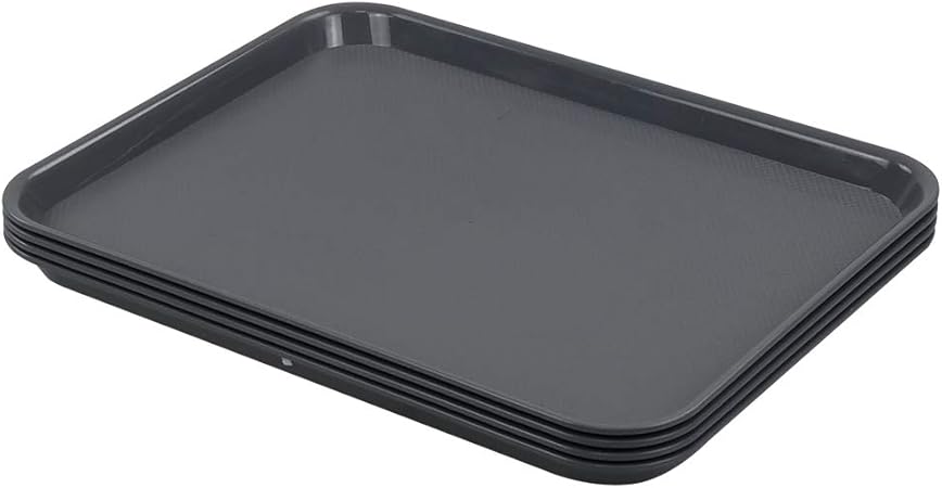 Amazon.com | Nesmilers Plastic Fast Food Trays, Cafeteria Trays, 4 Pack ...