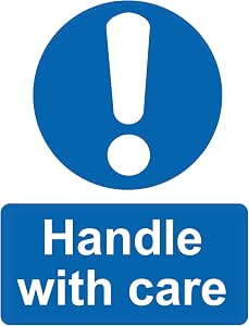 Danger Warning Handle With Care Sign Warning Sign Self Adhesive Gloss ...
