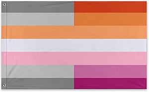 Amazon.com : Lesbian Demigirl Pride Flag 3x5Fts - LGBTQIA+ Gender ...