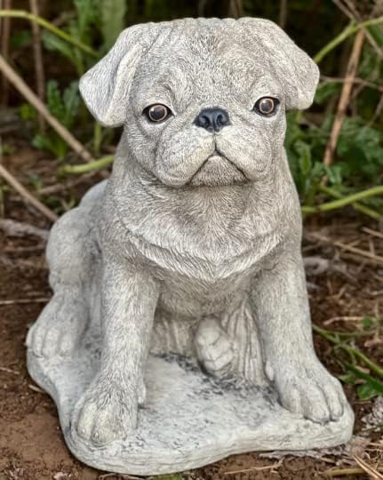 Amazon.com: Sitting Pug Statue for Home and Garden Realistic Details ...