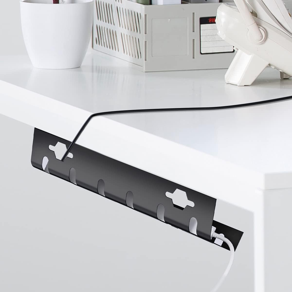 HandSonic Cable Duct Desk [Set of 2] Cable Management for Desk, Cable ...