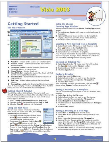 Microsoft Visio 2003 Quick Source Guide: Quick Source: 9781932104219 ...