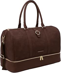 Amazon.com | Ellen Tracy 20" Woven Embossed PU Duffle Bag | Travel Duffels