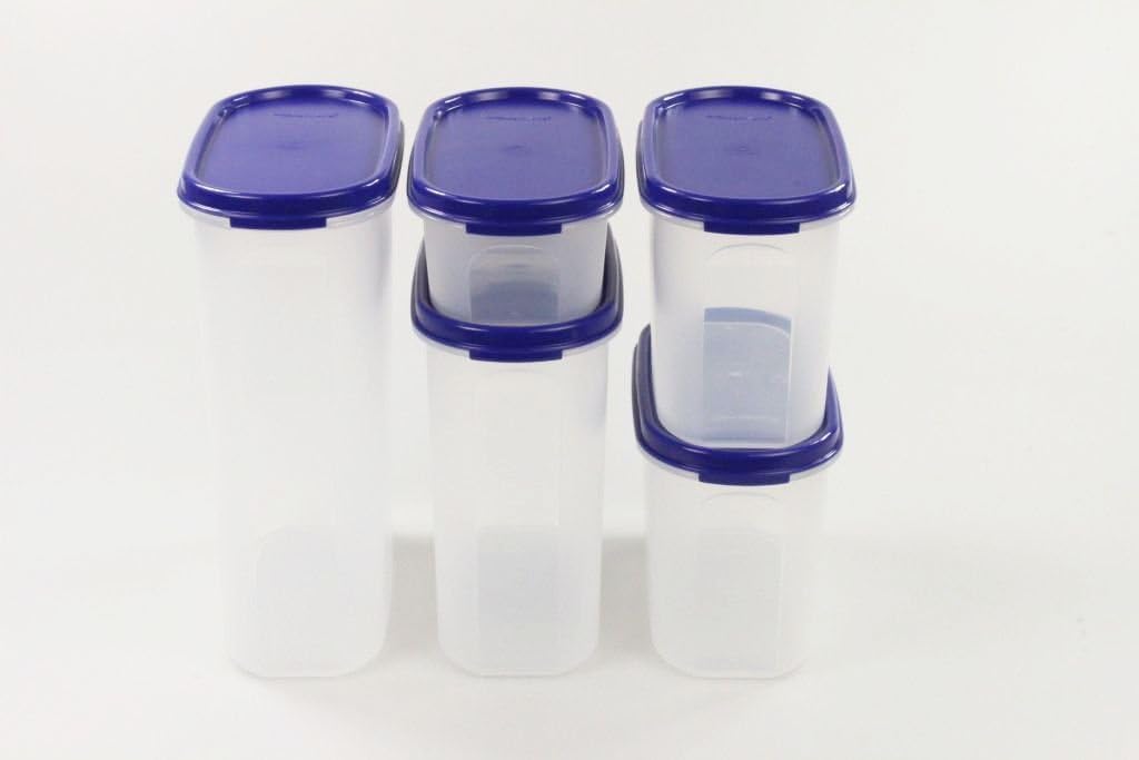 Tupperware Swiss 2.3 L + 1.7 L + (2) 1.1 Litre + 500ml without Chute ...