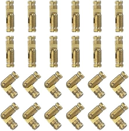 uxcell Invisible Brass Barrel Hinges, 24pcs 4x15mm Brass Contemporary ...
