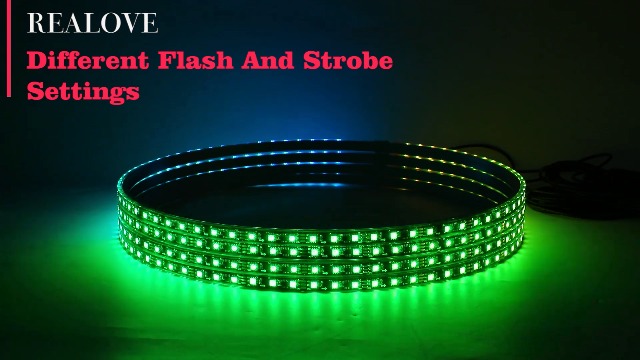 Watch REALOVE15.5'' LED Wheel Ring Lights RGB Rim Lights on Amazon Live