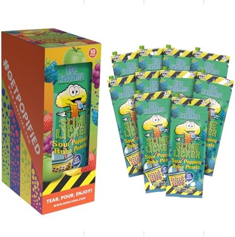 Amazon.com: Slime Licker by BobaVida Blue Raspberry Sour Popping Boba ...