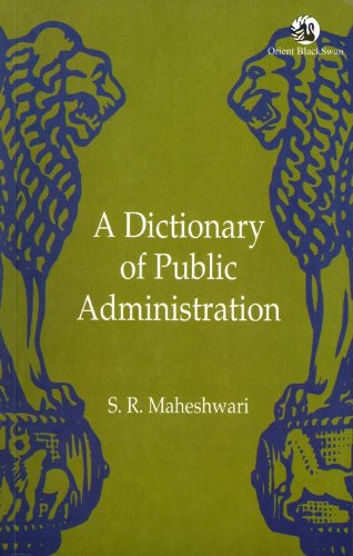 Buy DICTIONARY OF PUBLIC ADMINISTRATION, A (PB) Book Online at Low ...