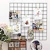 Grid Wall Panel Set of 2 Black, Photo Wall Metal Wire Display Panel ...