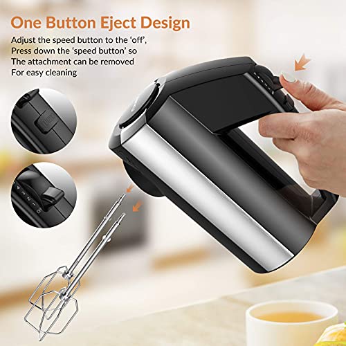 Buy Electric Hand Mixer Whisk: 300W 5 Speeds Handheld Mixer Electric ...