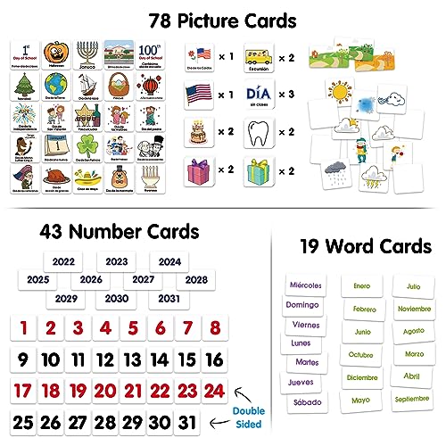 Snapklik.com : Godery Spanish Calendar And Weather Pocket Chart ...