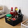 Amazon.com: Qqbine Plastic Woven Storage Basket, Plastic Weave ...
