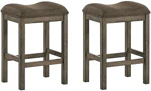 Amazon.com: simple relax Set of 2 Upholstered Stools : Home & Kitchen