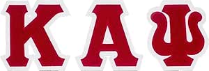 Amazon.com: Kappa Alpha/Α Psi Chenille Letters Iron-On Patch Set [Red - 4" T] - ID#62631