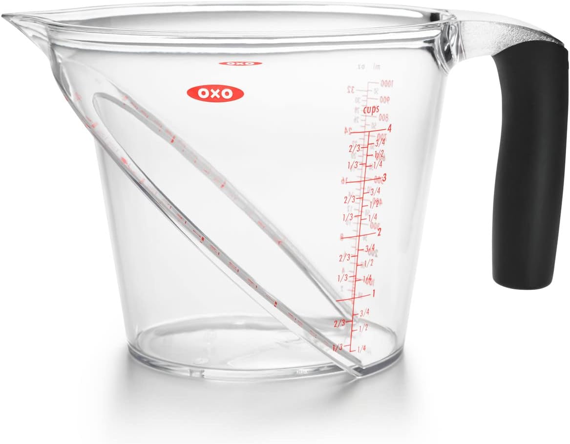 Amazon.com: OXO 1 Litre Angled Measuring Jug, Transparent : Home & Kitchen