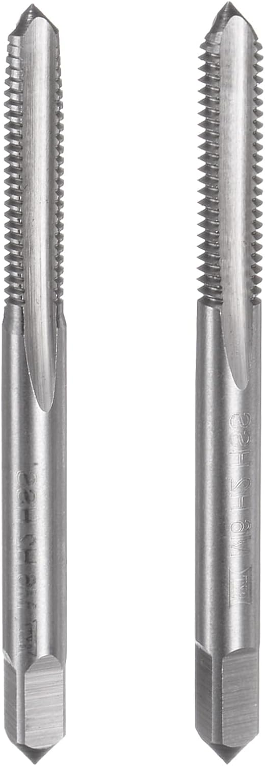 sourcing map 2pcs Metric Hand Tap Set, M6 x 1 Taper/Plug Thread Screw ...