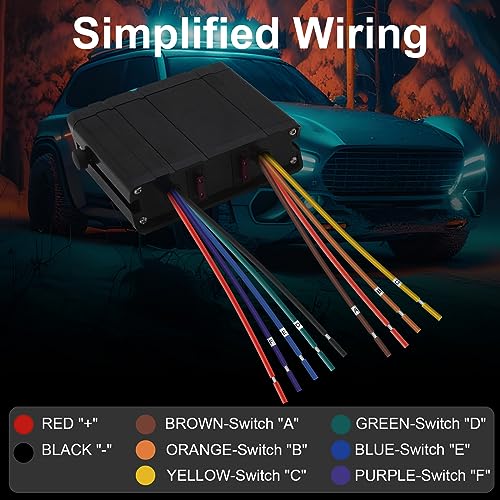 Snapklik.com : 6 Gang Rocker Switch Box Rocker Toggle Switch Panel Box ...