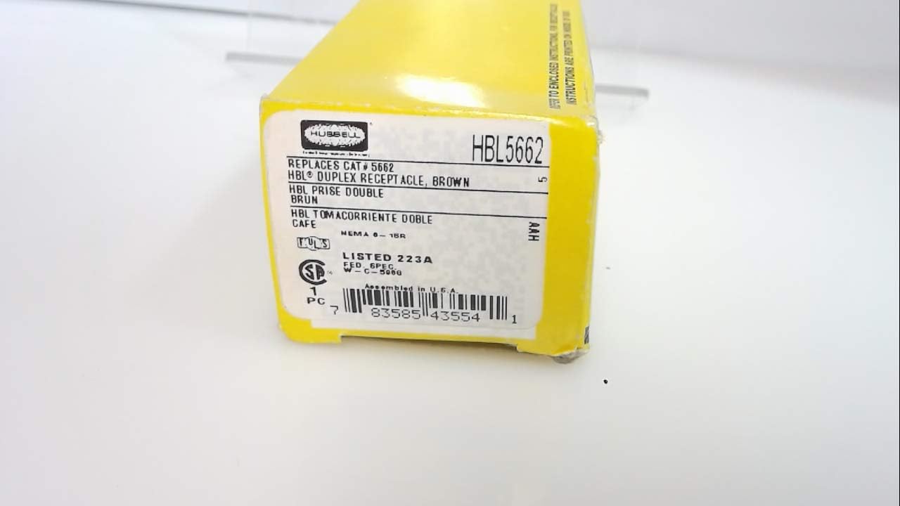 Amazon.com: HUBBELL HBL5662 AC Receptacle NEMA 6-15 Female Duplex ...