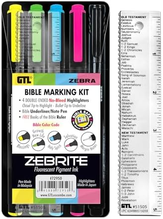 G.T. Luscombe Company, Inc. Zebrite Bible Marking Kit | No Bleed ...