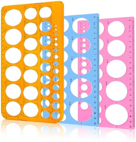 Ymapinc 2Pcs Circle Stencil Circle Templates for Drawing Plastic ...