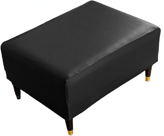 Amazon.com: Aunite PU Leather Ottoman Cover,Waterproof Rectangle ...