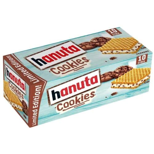 Ferrero Hanuta Cookies Slices With Milk Cream and Cocoa Butter Biscuit ...